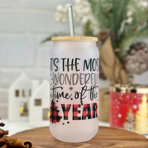 Personalized Libby Frosted Cup With Straw | Solutions Giant
