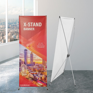 Small X Banner Stand 24" x 63" - Stand Only | Solutions Giant