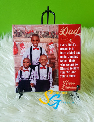 Personalized 6"x6" Ceramic Tile Plaque | Solutions Giant