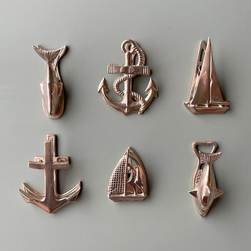 Vintage Brass Wall Clips | Merchants of the Sea