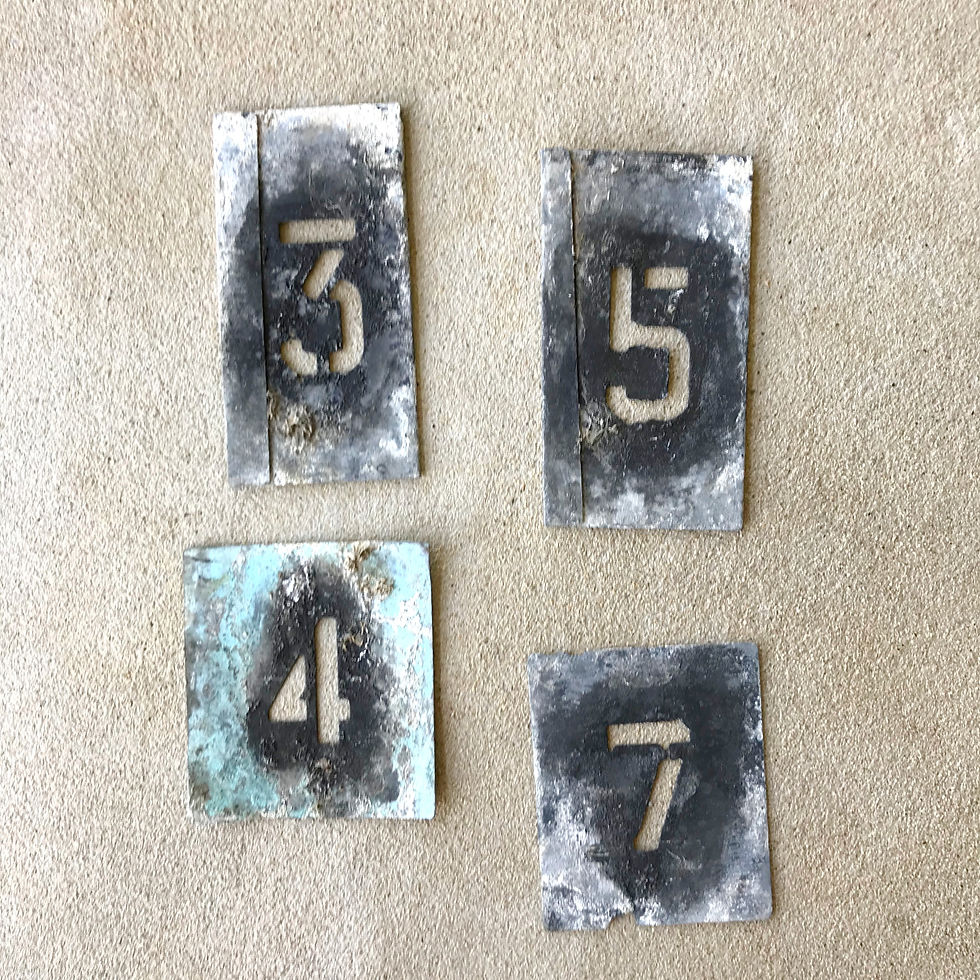Vintage Number Stencils | Merchants of the Sea
