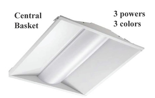 Central Basket Troffer 3PC switchable | deeprooflighting