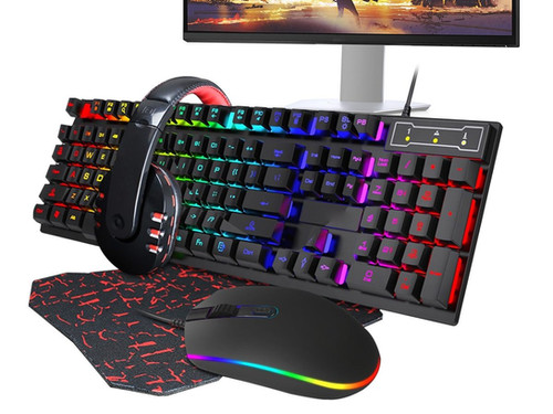 Gaming Keyboard, Mouse, Headset, & Mouse Pad Bundle | Alpha PC