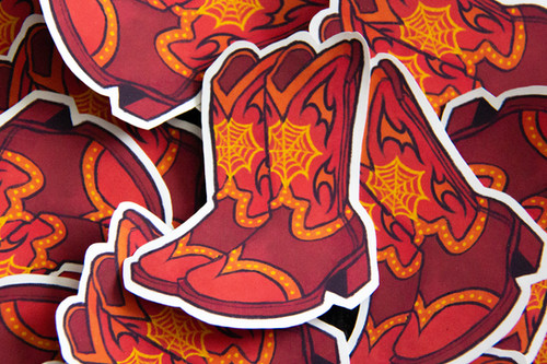 cowboy boots sticker | Bella Bishara