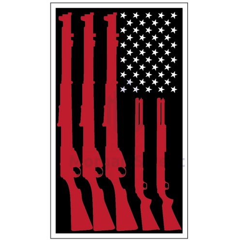 2nd Amendment Gun Flag Decal | morganstreetdesign