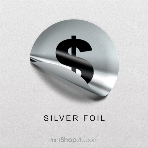 Metallic Silver Stickers | PrintShop2U.com
