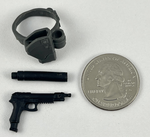 G.I. Joe Classified Snake Eyes Pistol & Suppressor 1/12 Custom Fodder ...