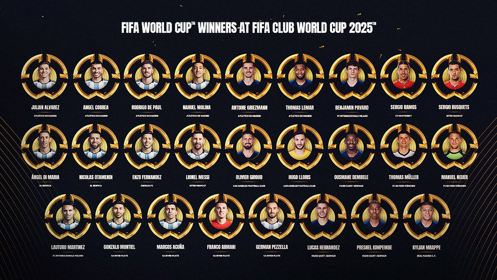Twenty-six FIFA World Cup™ winners headline FIFA Club World Cup™ squad ...