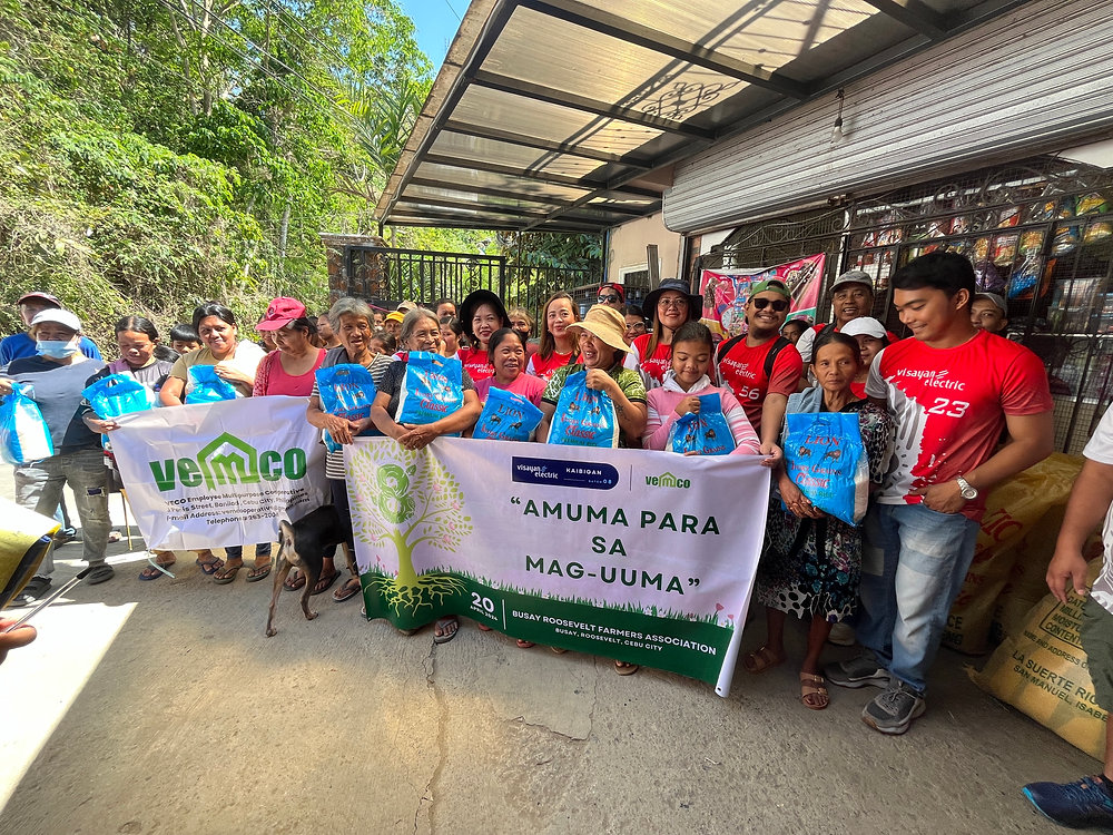 Visayan Electric gives aid to flower farmers in Busay amidst extreme heat