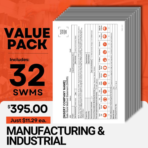 Manufacturing & Industrial Safe Work Method Statements (SWMS) Value ...