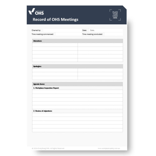 Record of WHS/OHS Meetings | Everything OHS