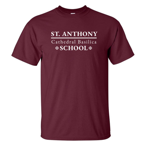 St. Anthony T-Shirt Maroon | Manna Merch
