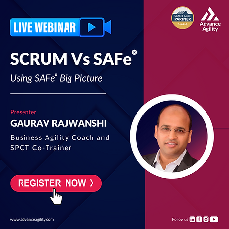 Advance Agility- Upcoming Webinars | Career Growth | Become an Agile Expert