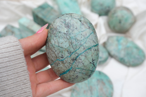 Large turquoise palm stone 4 | Wildflower Gems | Online Crystal Shop