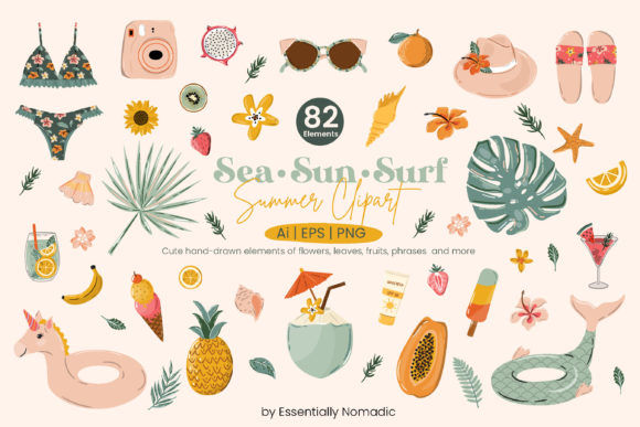 11 Summer Digital Sticker sets for your digital planner 2024