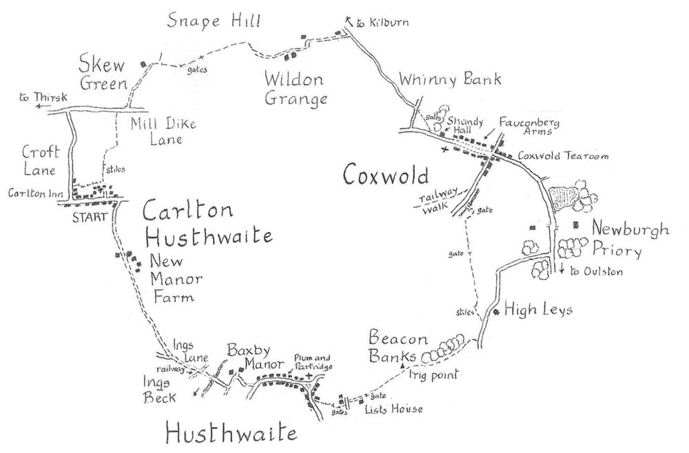Carlton Husthwaite to Coxwold & Beacon Banks