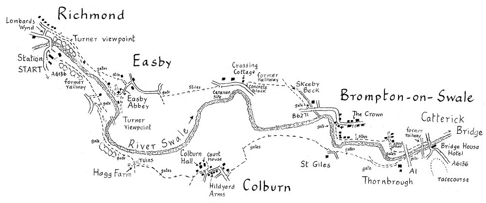 Richmond to Catterick Bridge & Easby