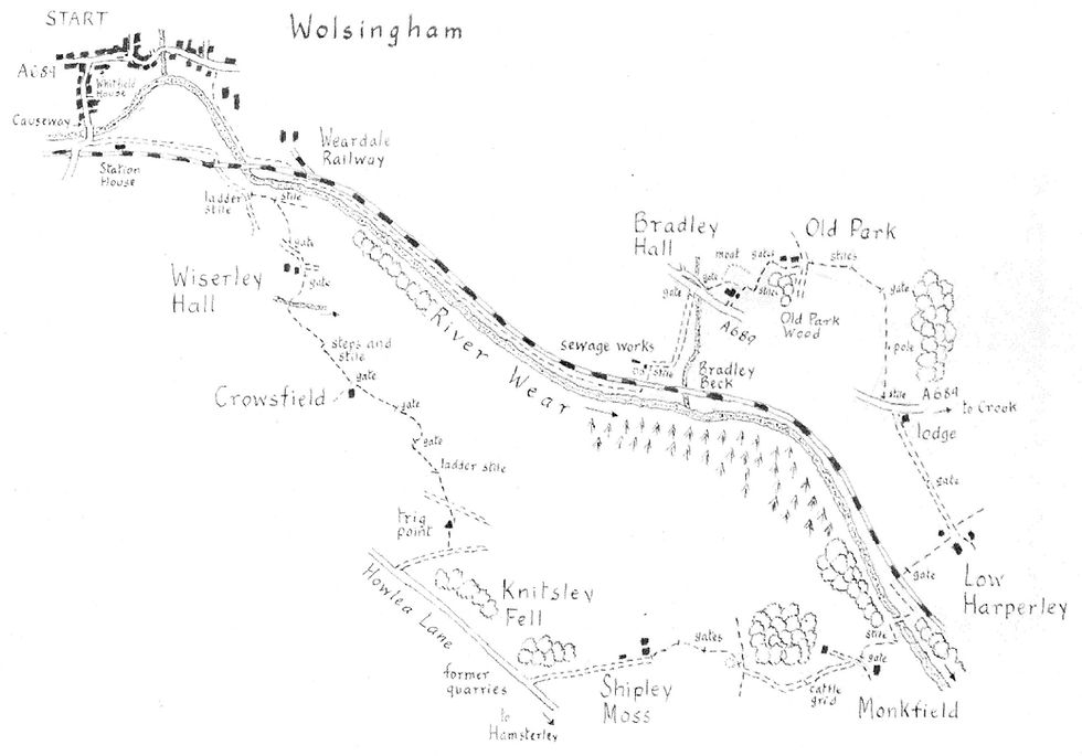 Wolsingham to Knitsley Fell & Low Harperley