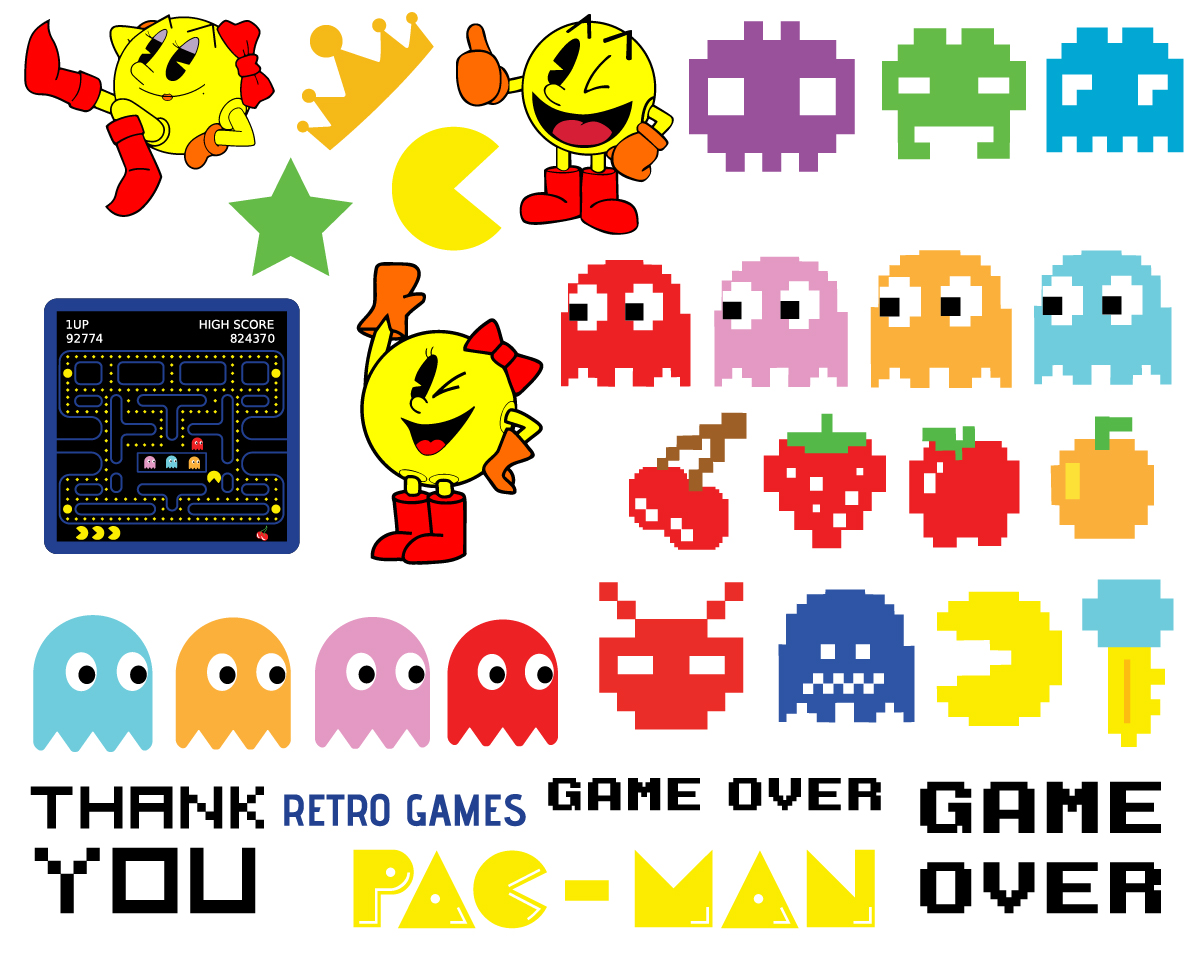 Clip Art & Image Files pacman cut file pacman clipart pacman svg pacman ...