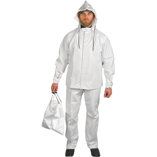 210STS - 4 Piece PVC/Nylon Hydroblast Suit ASTM D6413, ASTM F903 (White ...