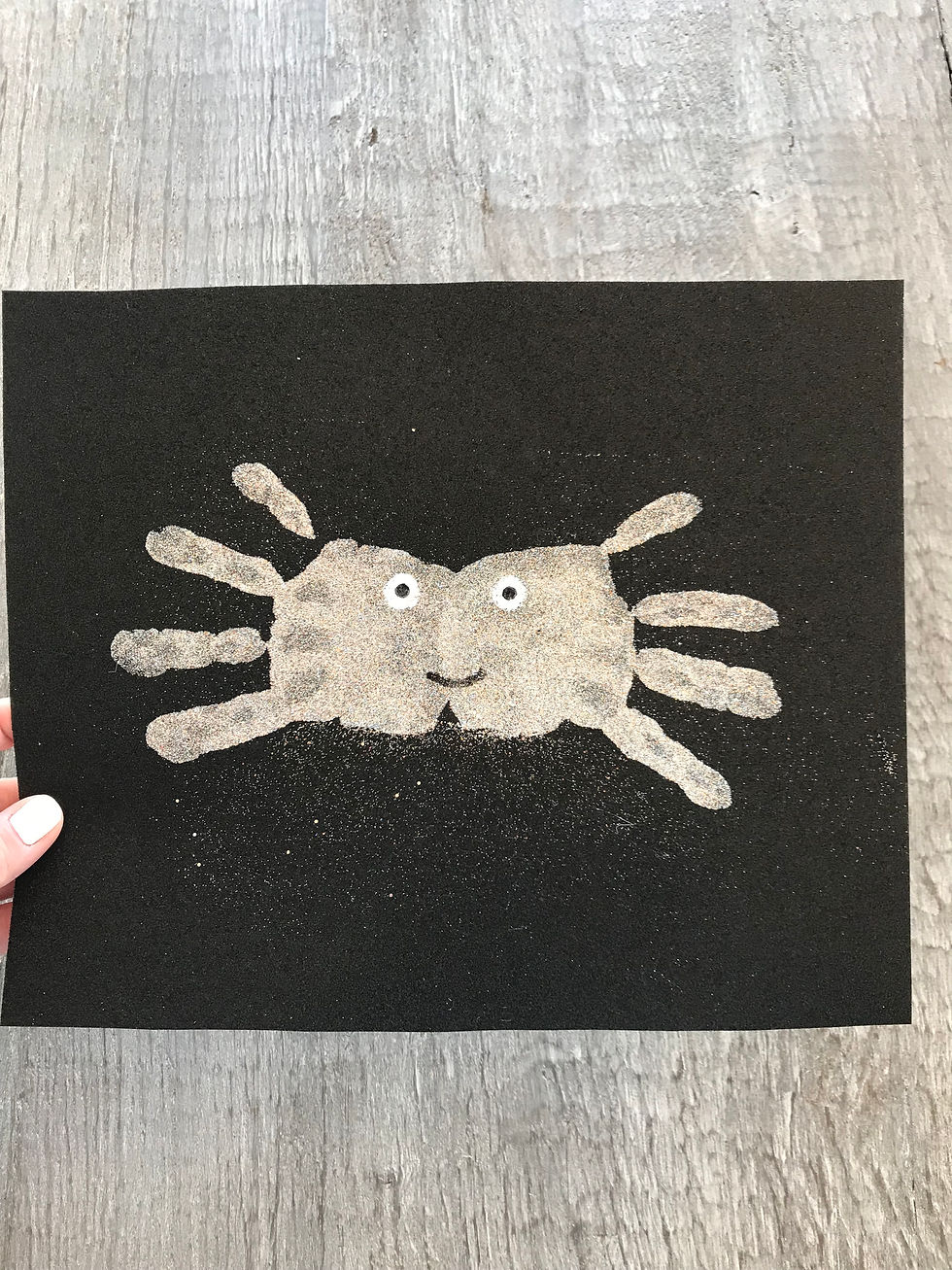 Glitter Handprint & Footprint Halloween Art