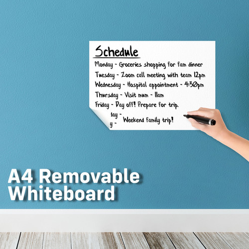 A4 Removable Reusable WHITEBOARD - Glossy White | REM-SA-A4-WHITEBOARD ...