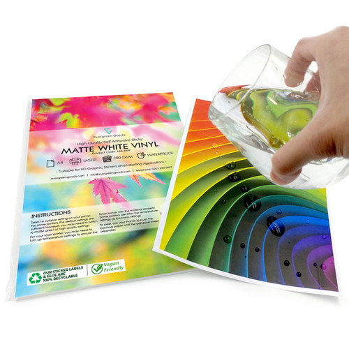 A4 Matte White sticker vinyl Labels | Waterproof | Laser Printable