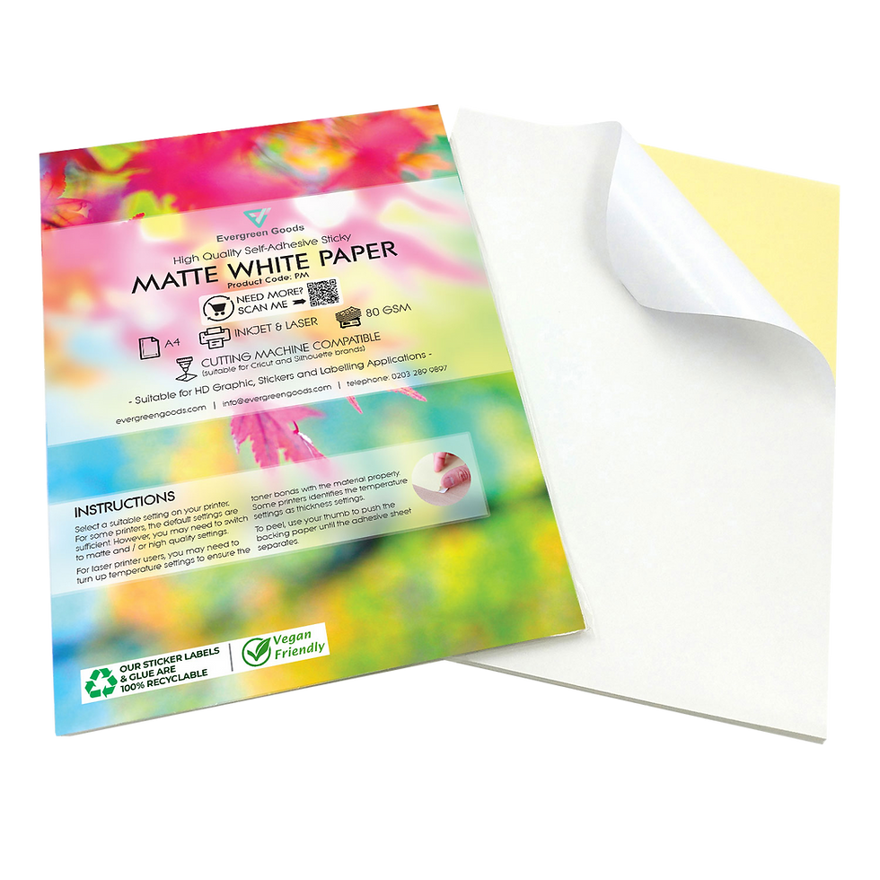 A4 Matte White Printable Sticker Paper Labels | Inkjet & Laser