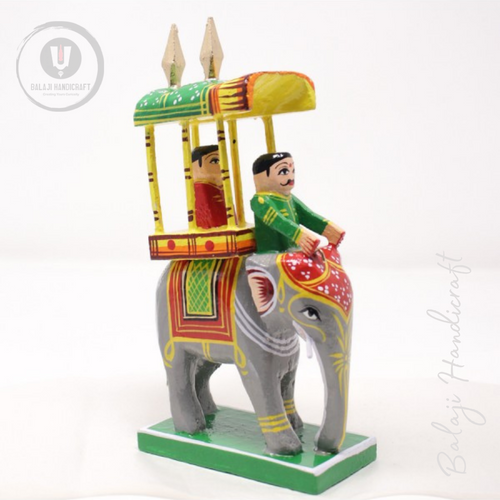 Wooden Kashi Naresh With Elephant Traditional Banaras Handicraft ...
