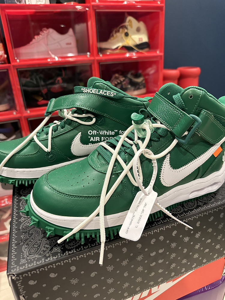 The Nike Air Force 1 Mid x Off-White ™ Collaboration in Popping Green ...