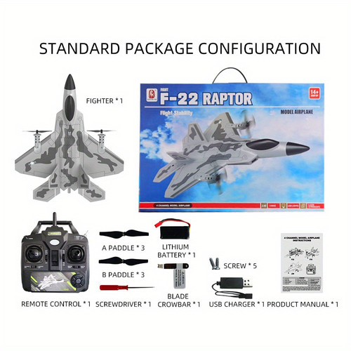 Four Channel F22 Professional Stunt Remote Control Aircraft, Fixed Wing ...