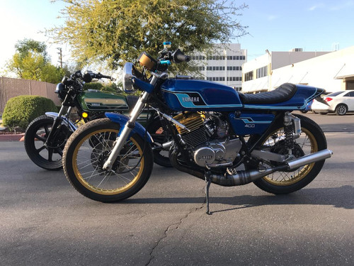 1975-1978 RD400 CARBON STEEL PIPES AND BILLET SILENCERS (1979 RD400F ...