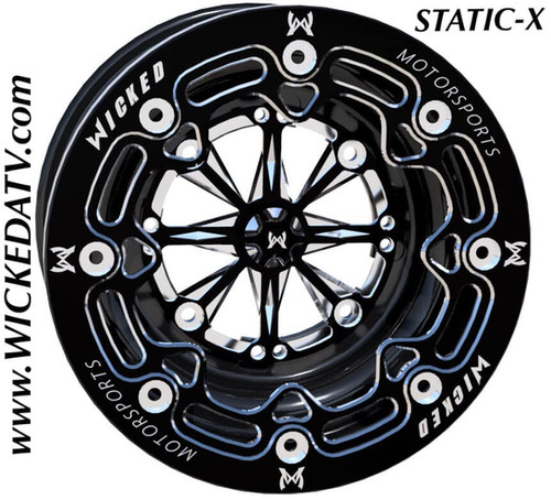 Static-X with Beadlock Billet Set - Yamaha Bolt Pattern | Wicked ATV