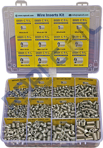 M4 M5 M6 ( SET OF 1200Pcs INSERTS) SS Metric Wire Thread Inserts AISI ...