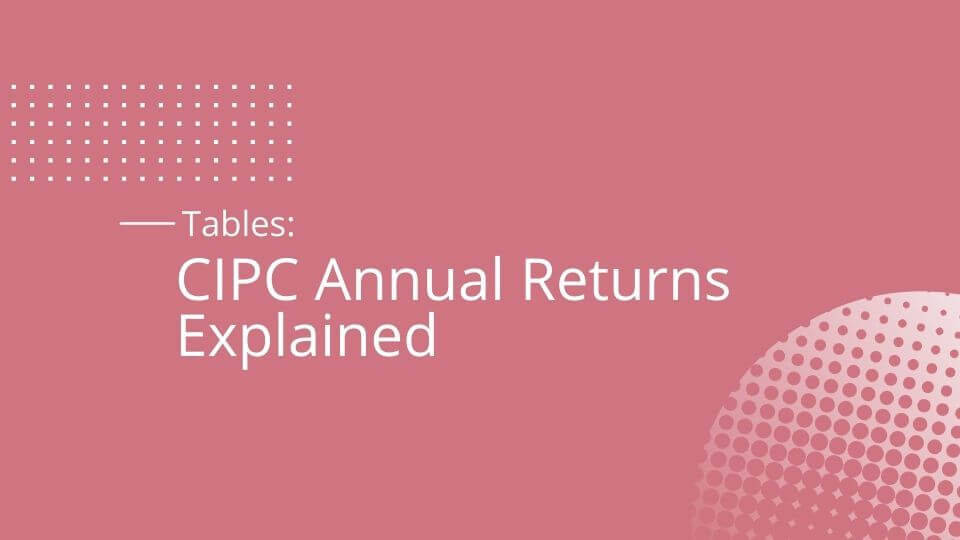 Cipc Annual Returns Table