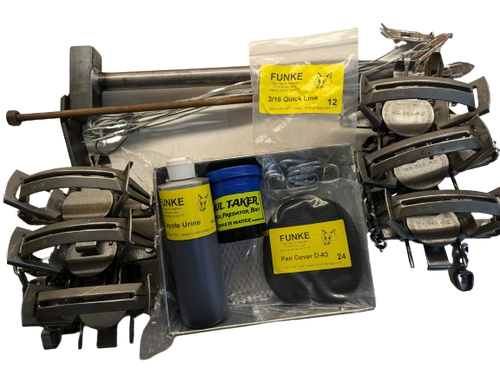 MB 550 Offset 2 Coil Coyote Trapping Package | funke-trap-tags