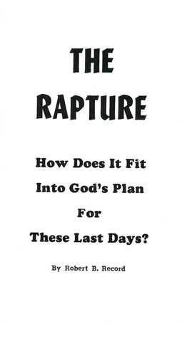 The Rapture - Robert Bruce Record | America's Promise