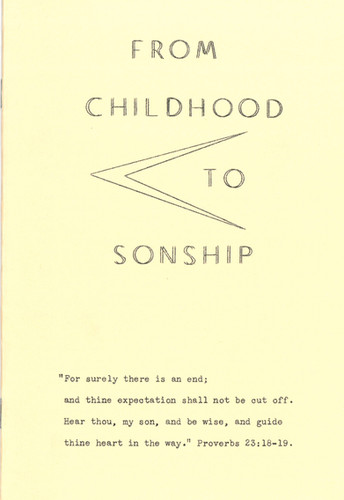 From Childhood To Sonship - Ray Prinzing | America's Promise
