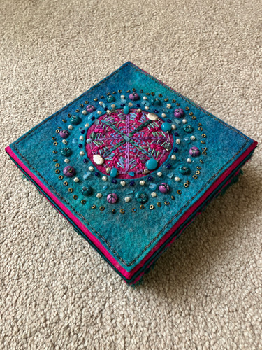 Mandala Box hand decorated | haddonacre-yurt New