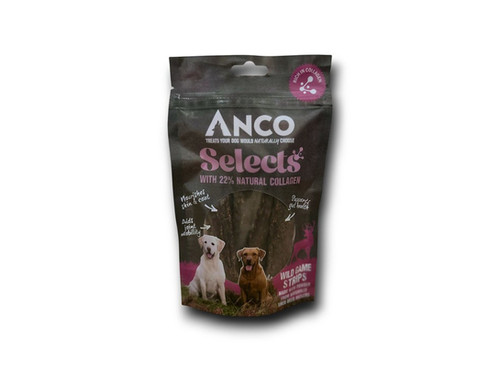 Anco Selects Wild Game Strips with Collagen Dog Treats - 85g | Treats 4 ...