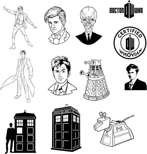 Doctor Who Bundle - Halloween - Layered Vector - Digital Files | Lucky Cat
