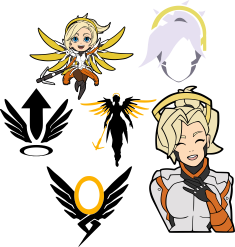 Mercy - Overwatch - Layered Vector - Digital File | Lucky Cat