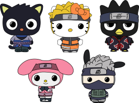 Hello Kitty / Naruto - Layered Vector - Digital Files | Lucky Cat