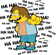 Nelson Haha - The simpsons - Layered Vector - Digital Files | Lucky Cat