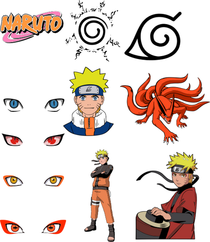 Naruto Bundle - Naruto - Layered Vector - Digital File | Lucky Cat
