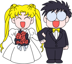 Usagi and Mamoru - Sailor Moon - Layered Vector - Digital Files | Lucky Cat