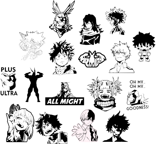 Random Designs - Boku no hero - Layered Vector - Digital Files | Lucky Cat