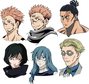 Jujutsu Characters Bundle - Jujutsu Kaisen - Layered Vector - Digital ...