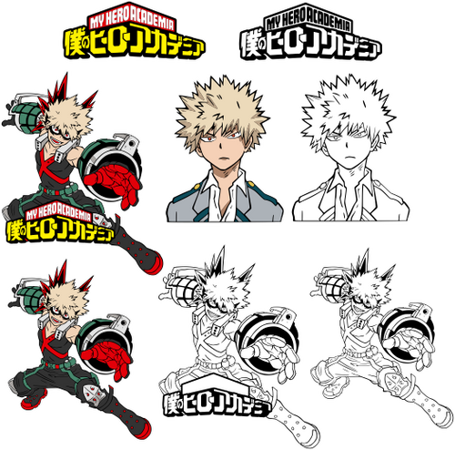Katsuki Bakugo - Boku no hero - Layered Vector - PNG - SVG - JPG ...