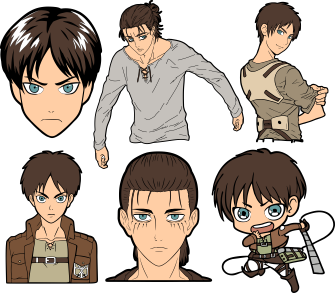Eren Bundle - Shingeki no Kyojin - Layered Vector - Digital Files ...